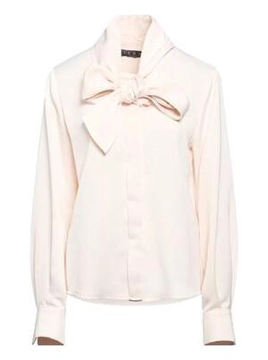 KAOS Satin Shirt With Detachable Application - Ivory