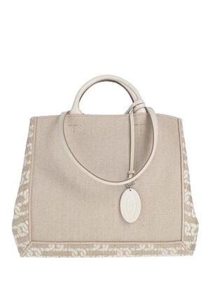 TOD'S Shopper Bag In Canvas And Leather - Beige