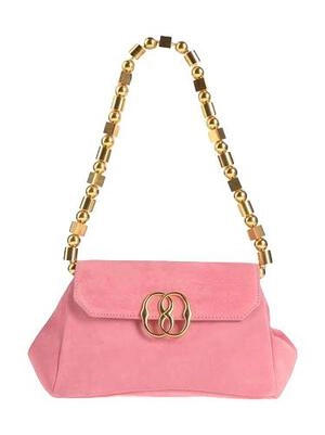 Bally Suede Handbag With Appliqué And Gold Tone Hardware - Pink