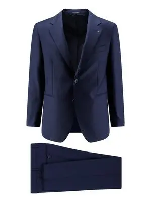 Tagliatore Singlebreasted Virgin Wool Suit - Blue