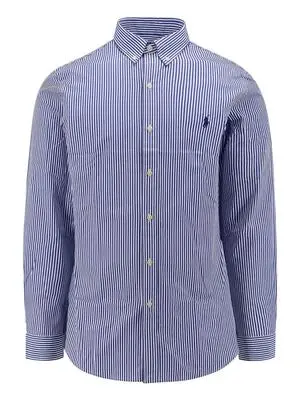 Polo Ralph Lauren Striped Stretch Cotton Shirt - Blue