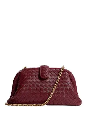 Bottega Veneta Lauren 1980 Intrecciato Leather Handbag - Purple