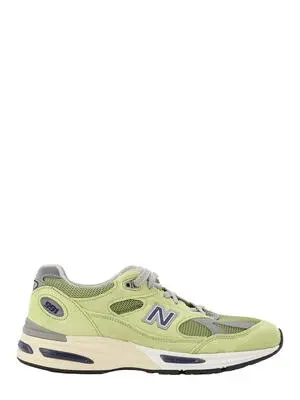 NEW BALANCE Mesh And Suede Sneakers With Side Logo - Green