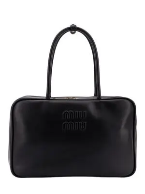 Miu Miu Arcadie Softy Leather Handbag - Black