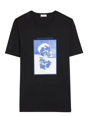 Alexander McQueen Printed Cottonjersey Tshirt - Black