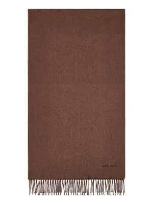 Giorgio Armani Giorgio Armani Wool Stole With Fringe Brown