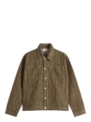 Drole De Monsieur Monogram Denim Jacket - Brown