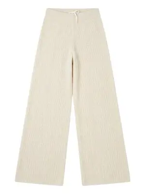 MAISON LOINTAINE Ribbed Prestige Cashmere Pants - Orange