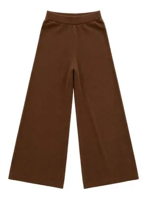 MAISON LOINTAINE Signature Cashmere Wide Leg Pants - Brown