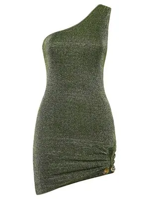 Oseree One-shoulder Mini Dress - Green