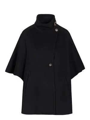 Max Mara Oversized Cape In Cashmere - Blue