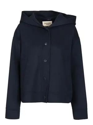 Max Mara Double Wool Hooded Jacket - Blue