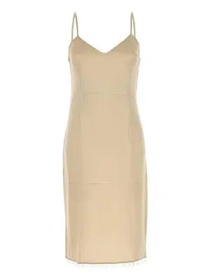 Prada Beige Satin Dress - Brown