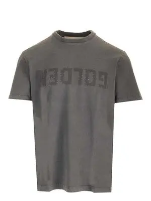 GOLDEN GOOSE Distressed T-shirt - Gray