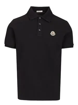 Moncler Short-sleeved Polo Shirt - Black