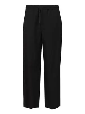 Loewe Tailored Wool Drawstring Trousers - Black