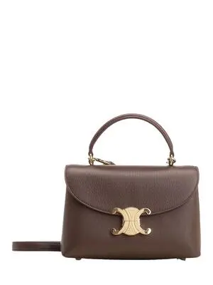 Celine Nino Teen Bag In Garnet Leather - Brown