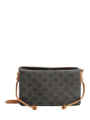Celine Trio Flap Triomphe Canvas - Brown