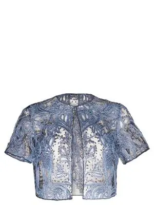 Naeem Khan Raffia Bolero - Navy