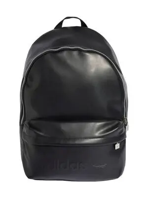 Adidas Leather Backpack With Top Handle And Zipper Closure - Black