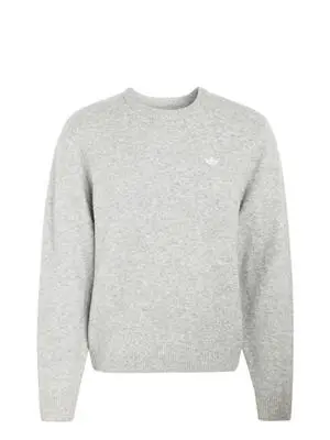 Adidas Trefoil Essentials Fully Knit Sweater - Medium Grey Heather