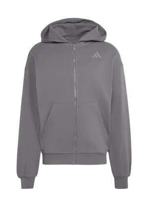 Adidas Adidas KIT Small Logo Full-Zip Hoodie Grey Five