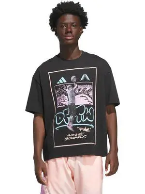 Adidas Anthony Edwards Dftw Anime Tee - Black