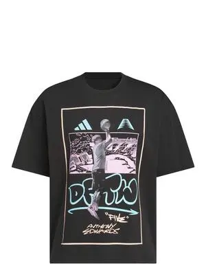 Adidas Anthony Edwards Dftw Anime Tee - Black