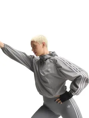 Adidas Originals Sport Coverup With Hood And Zip - Grey Three