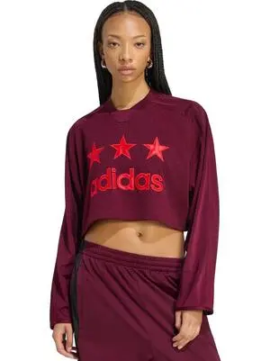 Adidas Cropped Fem Hockey Jersey - Maroon
