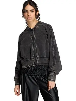 Adidas Sst Double Layered Cropped Track Top - Black