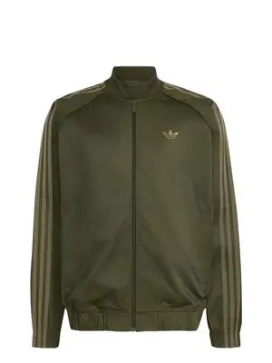Adidas Sst Adicolor Classics Cotton Twill Track Top Dark Green - Night Cargo
