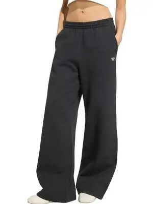 Adidas Essentials Wide Leg Fleece Pants - Black