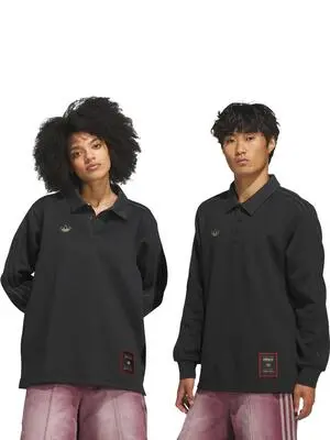Adidas Skateboarding X Tyshawn Rugby Long Sleeve Shirt - Black