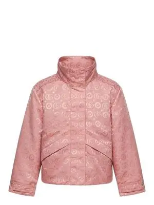 Gucci Logo Jacket With Concealed Hood - Pink