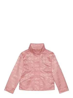 Gucci Logo Jacket With Concealed Hood - Pink