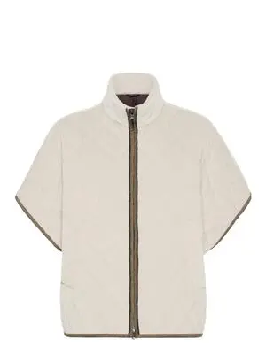 Brunello Cucinelli Quilted High Neck Jacket - White