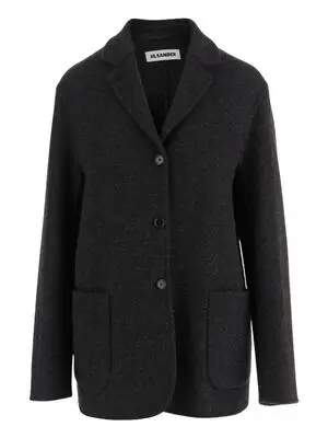 JIL SANDER Long Sleeve Casual Jacket - Black