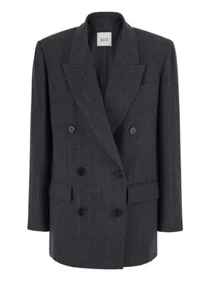 JUCCA Double-breasted Prince Of Wales Check Blazer - Grey