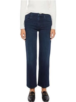 MOTHER High-rise Straight-leg Jeans - Black