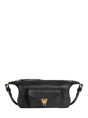 COCCINELLE Mini Beat Leather Shoulder Bag - Black