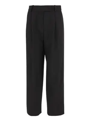 Giorgio Armani Front-pleated Casual Pants - Black