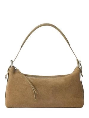 LEMAIRE Suede Leather Baguette Bag - Pebble