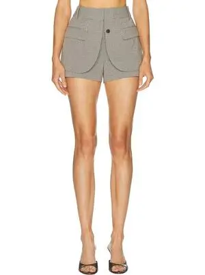 Monse Jacket Hem Short - Brown Multi