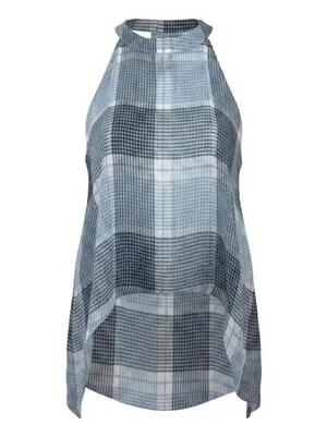 SNIDER Plaid Angle Top - Brown