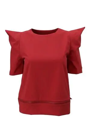 SNIDER Deconstructed Top With Zip-off Hem - Red