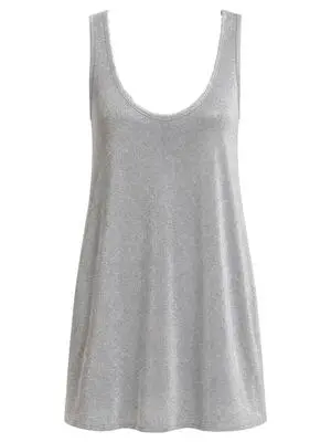 MARIANNE BY MARIE JORDANE Shimmering Sleeveless Mini Dress - Silver