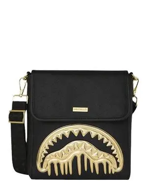 SPRAYGROUND Sprayground Goldheart Shark Drip Messenger Sling Bag