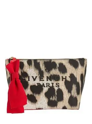 Givenchy Small Logo Zip Pouch - Black/beige