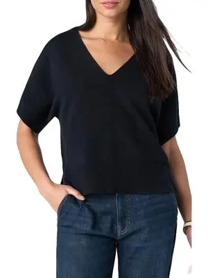 LIVERPOOL V-neck Dolman Pullover - Black
